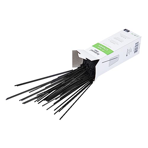 Restaurantware Restpresso 7 Inch Cocktail Stirrers 500 Disposable Coffee Stirring Rods - Premium Odorless Black Plastic Stirrers For Coffee For Hot And Cold Drinks For Bars Or Offices