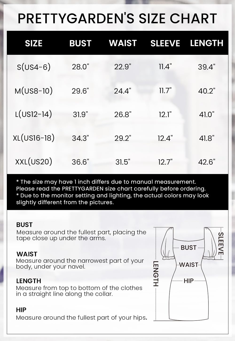 PRETTYGARDEN Women's Summer Floral Midi Bodycon Dresses Short Puff Sleeve Square Neck Ruffle Hem Mermaid Cocktail Dress (Solid Black,XX-Large)