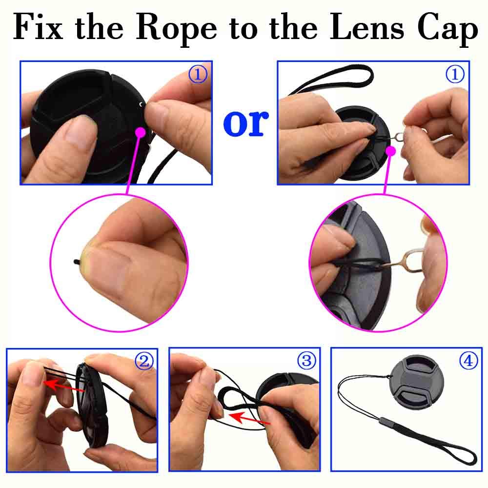 77mm Lens Cap for Canon RF 24-105mm F/4L Lens for Canon EOS R/EOS RP with Keeper,ULBTER Center Pinch Lens Cap & Lens Cover Strap Keeper Leash -2 Pack