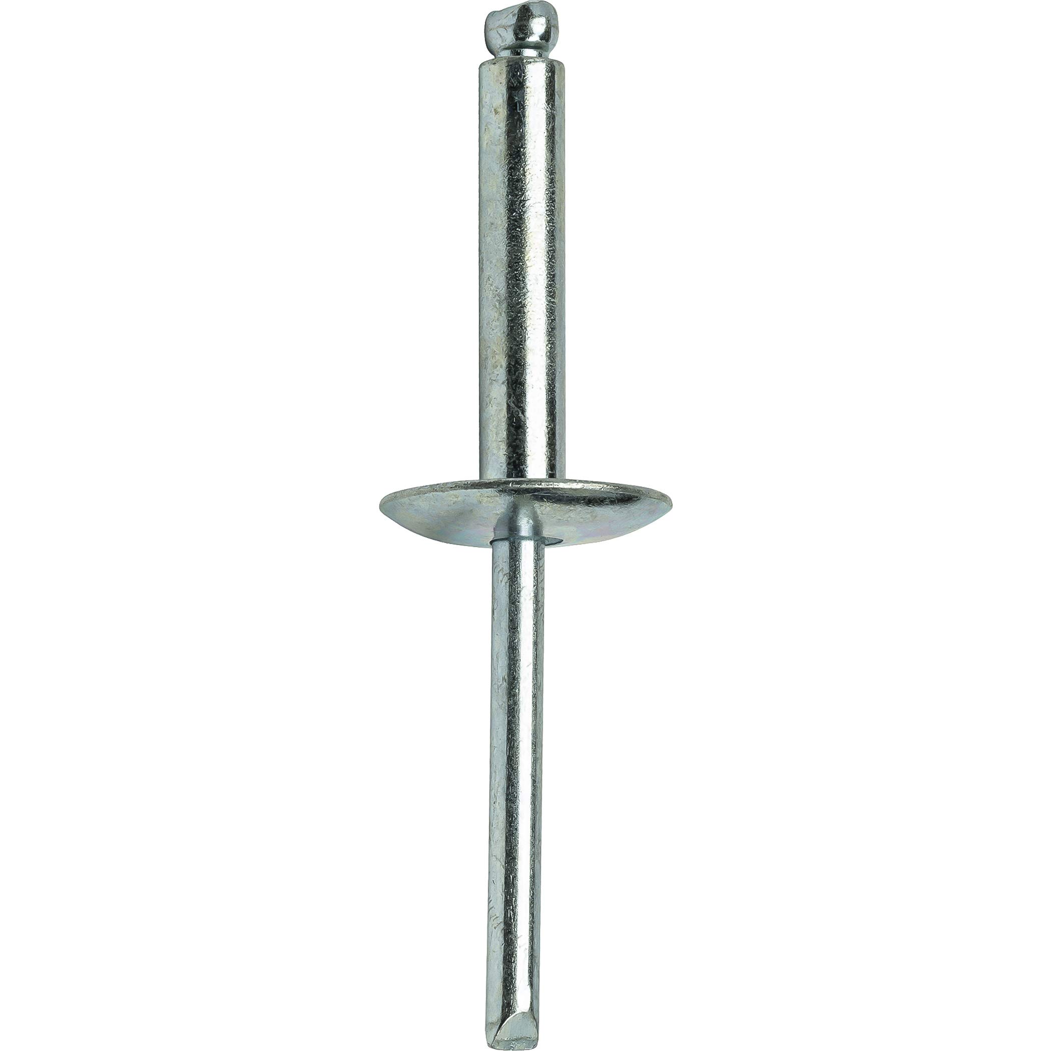 Large Flange Pop Rivets 1/4" x 3/4" All Steel Large Dome Head Blind 8-12 Gap .626" - .750" Quantity 25 by Fastenere