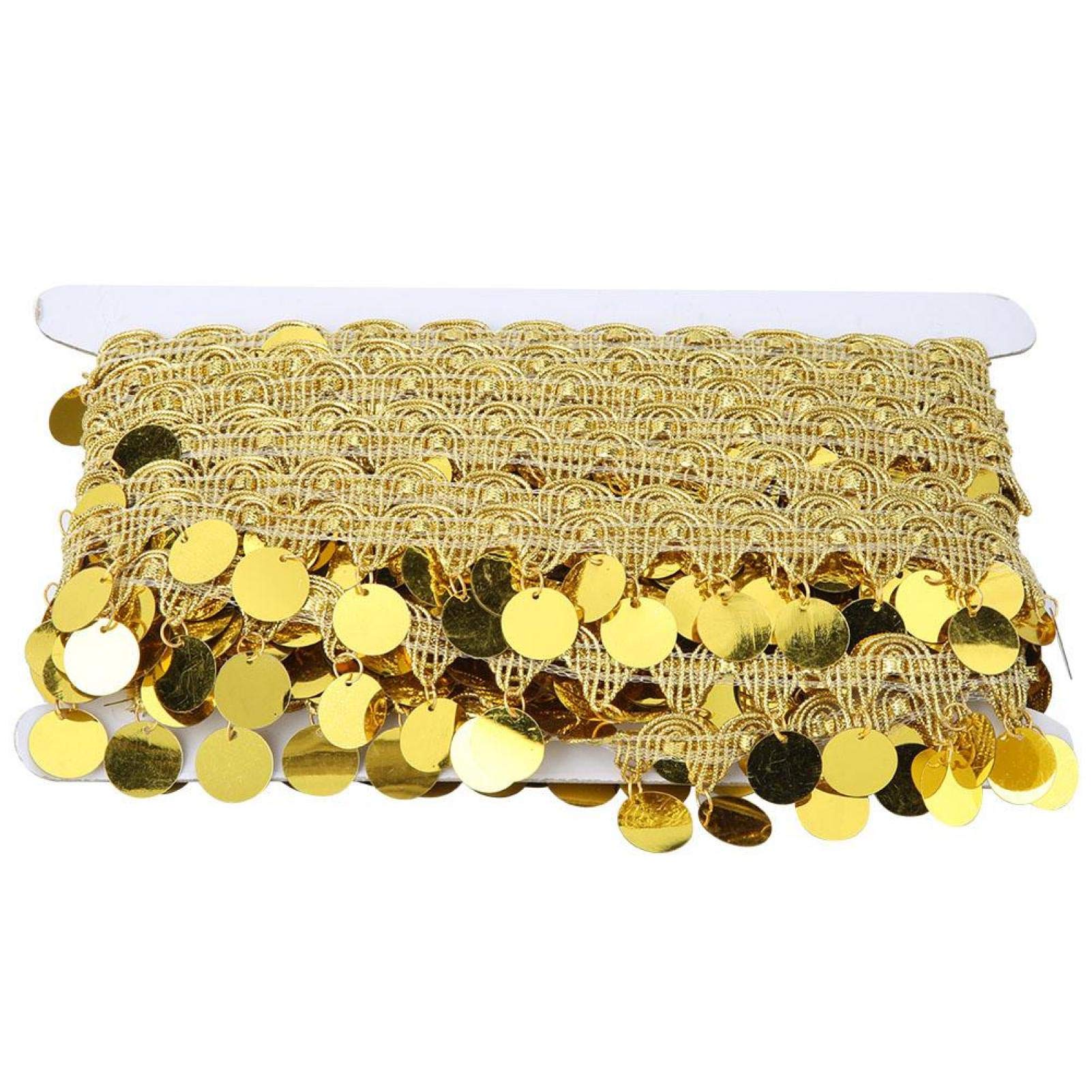 Belly Dance Hip Scarf, 10 Yards Belly Dance Tassel with Bling Sequins, Belly Dance Costume Accessory for Women