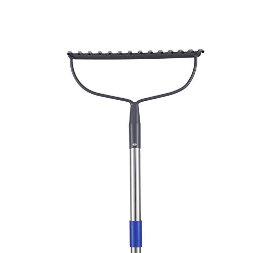 HOSKO 5FT Bow Rake,60 inches L Handle x 13.5 inches W Head Metal Bow Rake with Heavy Duty Construction for Gardening, Land Management, Yard Work, Farming and Outdoor