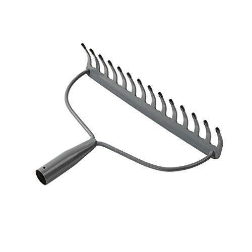 HOSKO 5FT Bow Rake,60 inches L Handle x 13.5 inches W Head Metal Bow Rake with Heavy Duty Construction for Gardening, Land Management, Yard Work, Farming and Outdoor