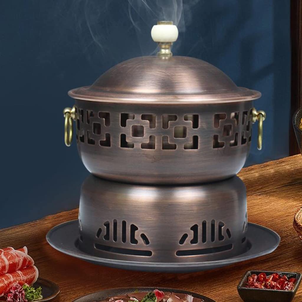 Chafing Dishes Single Thickened Copper Hot Pot Pure Copper Small Hot Pot Self-Service Environmentally Friendly Oil Meal Sharing Hot Boiler Home Commercial