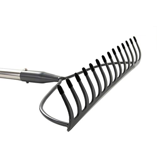 HOSKO 5FT Bow Rake,60 inches L Handle x 13.5 inches W Head Metal Bow Rake with Heavy Duty Construction for Gardening, Land Management, Yard Work, Farming and Outdoor