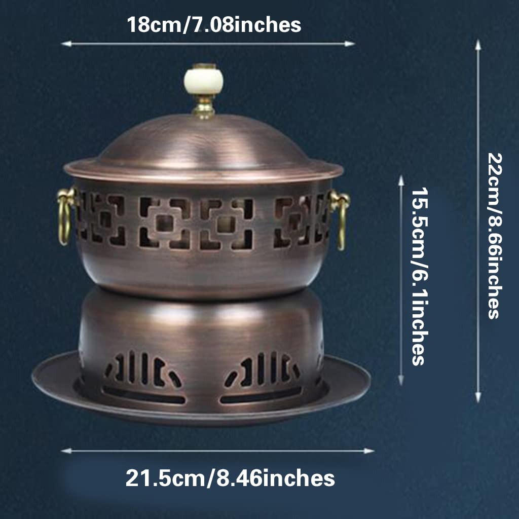 Chafing Dishes Single Thickened Copper Hot Pot Pure Copper Small Hot Pot Self-Service Environmentally Friendly Oil Meal Sharing Hot Boiler Home Commercial