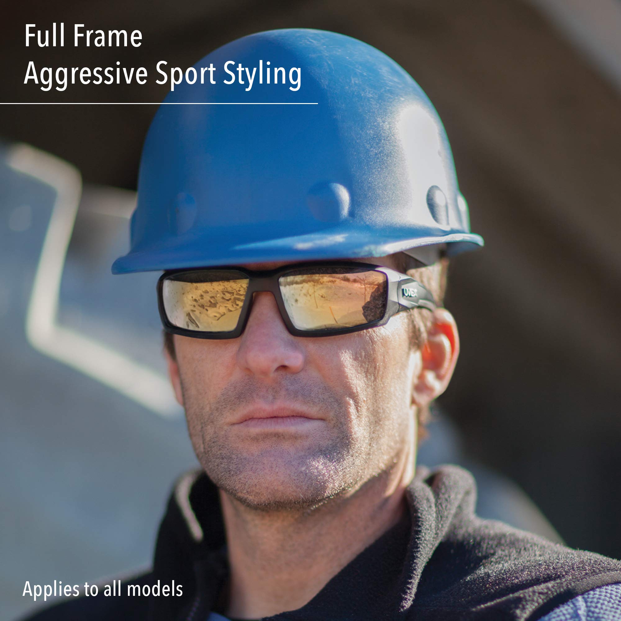 Honeywell Uvex Hypershock Safety Glasses, Brown Frame with Espresso Lens & HydroShield Anti-Fog Coating (S2961HS) 5.6 x 1.7 inch