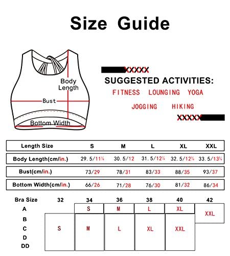 icyzone Padded Strappy Sports Bra Yoga Tops Activewear Workout Clothes for Women (M, Copper Brown)