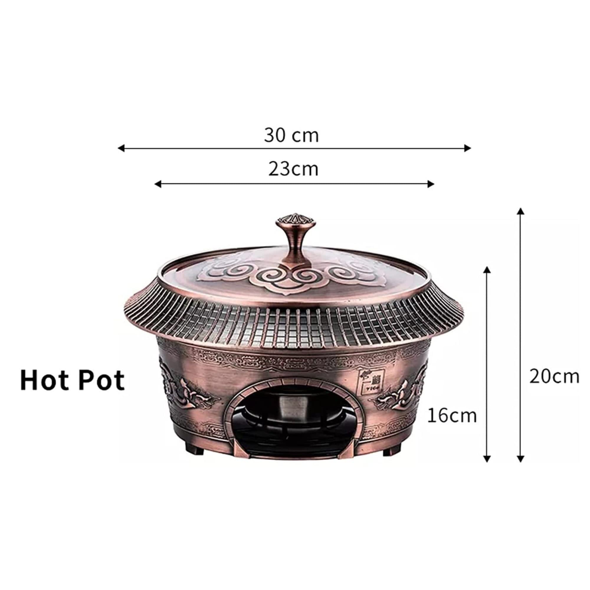 YIEOTM Round Chafer and Buffet Warmer Set, Stainless Steel Retro Chafing Dish with Fuel Holders and Lid for Wedding, Parties, Banquet/Copper