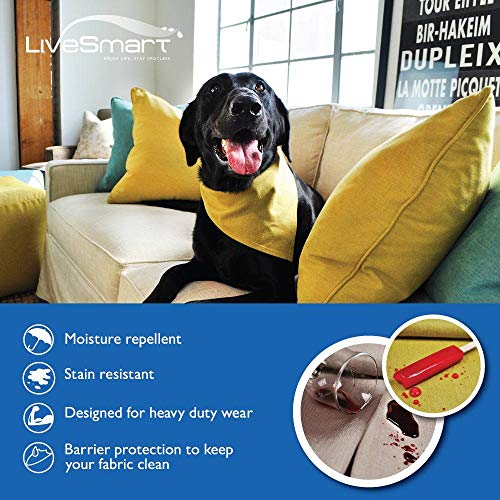 eLuxurySupply Fabric by The Yard - Upholstery Fabric 100% Polyester with LiveSmart Technology - Reupholstery Sewing Fabrics - Myla Ebony Pattern