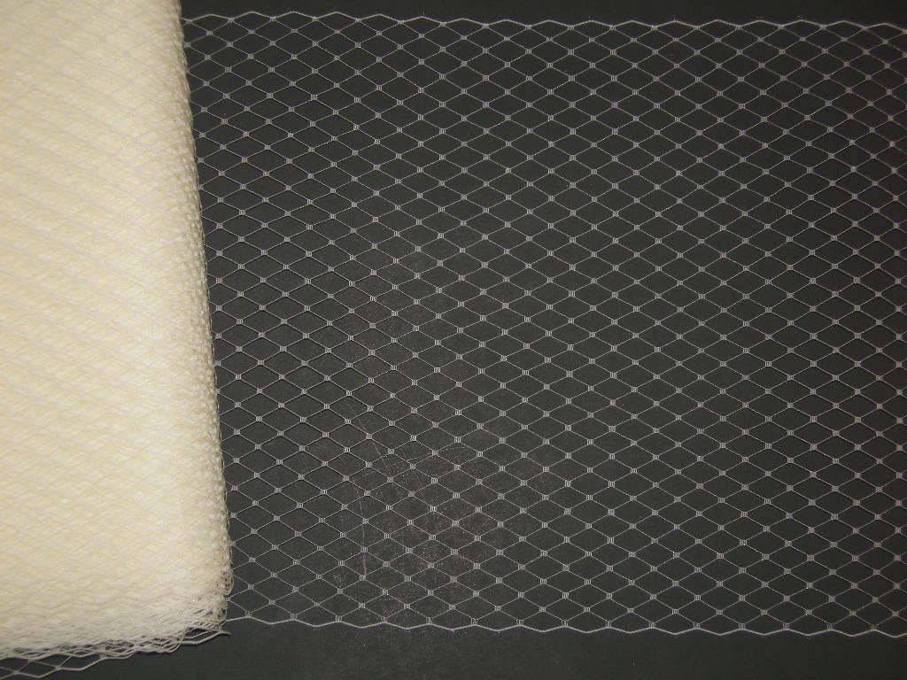 Shop Ginger Wedding 9" Birdcage Bridal Veil Netting French (Ivory, 2 Yards)