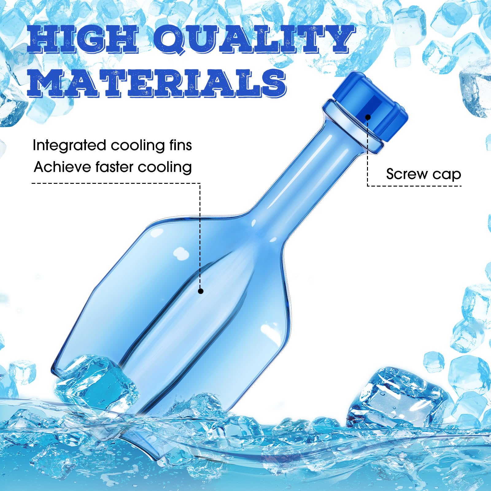Blushtier 2 Packs Cold Paddle Chill Utensil for Chilling Soups Stews, Plastic Cold Paddle Blue Food Chilling Utensils for Other Hot Liquids in Restaurants and Kitchens, 51 oz