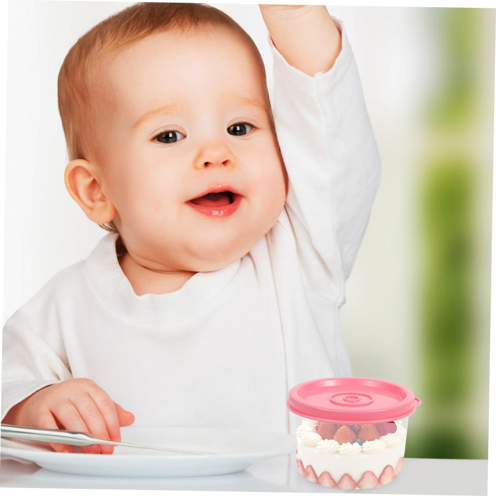 GREENADSCAPE Baby Food Storage Boxes Set of 12 Mini Containers for Baby Food Box Dishwasher Safe Color