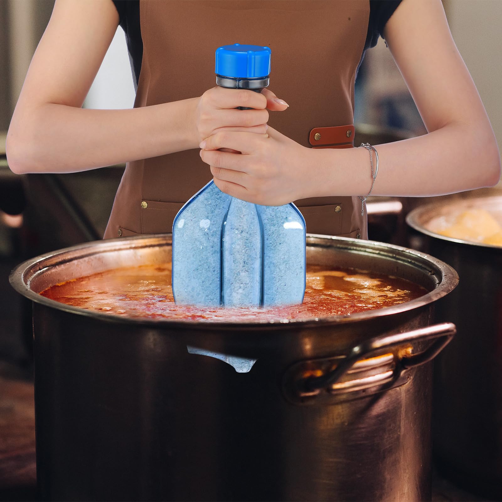 Blushtier 2 Packs Cold Paddle Chill Utensil for Chilling Soups Stews, Plastic Cold Paddle Blue Food Chilling Utensils for Other Hot Liquids in Restaurants and Kitchens, 51 oz