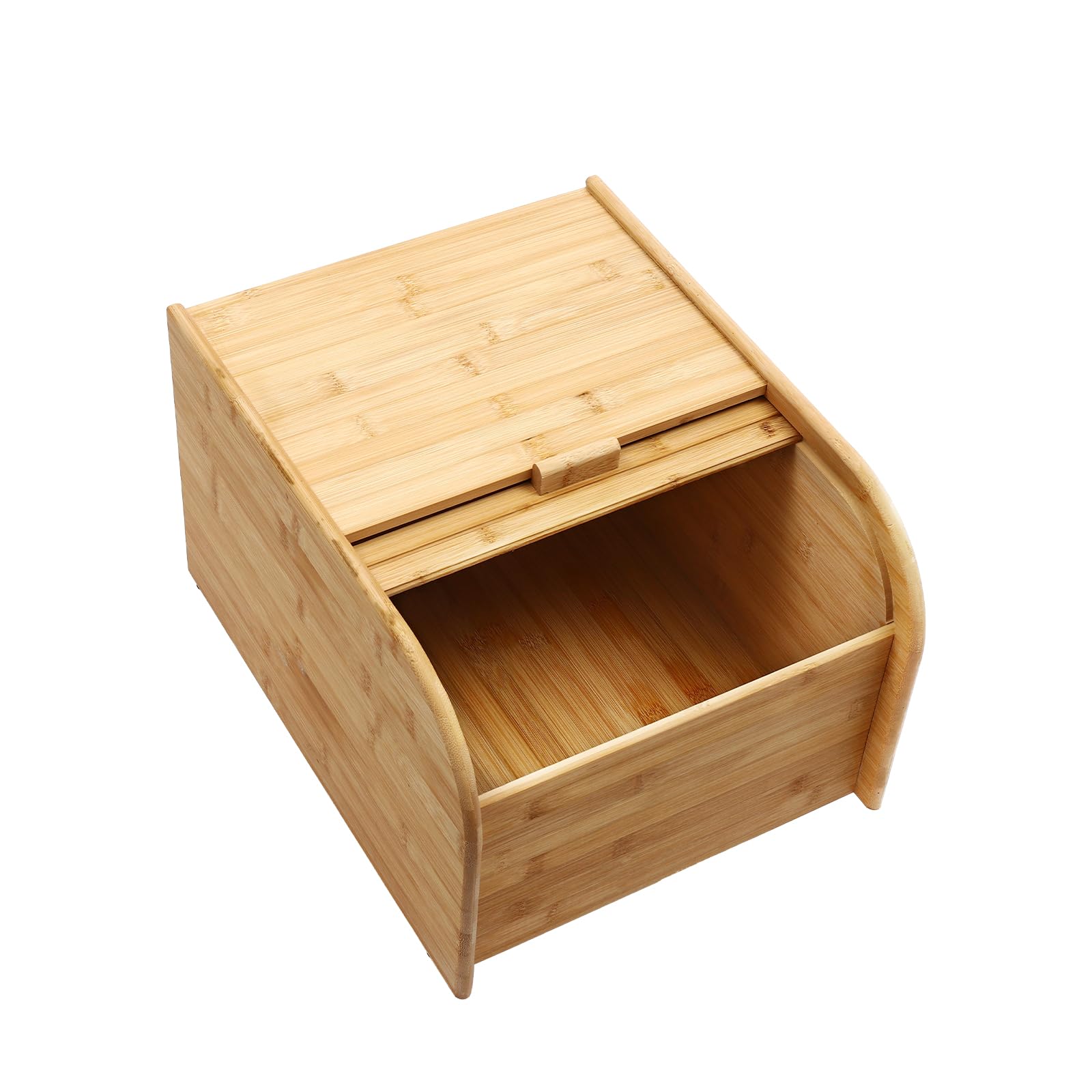 DYNAMI Bamboo Rice Storage Container,33Lbs Wooden Cereal Containers Storage Rice Dispenser,Large Dry Storage Rice Container Box with Sliding Lid and Measuring Cup,for Flour Grains