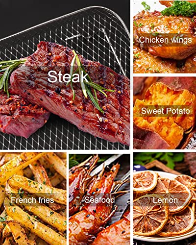 Air Fryer Rack for Instant Vortex COSORI NUWAVE Air Fryer Oven- 304 Stainless Steel Three Stackable Dehydrator Rack Toast Rack Stand Accessories