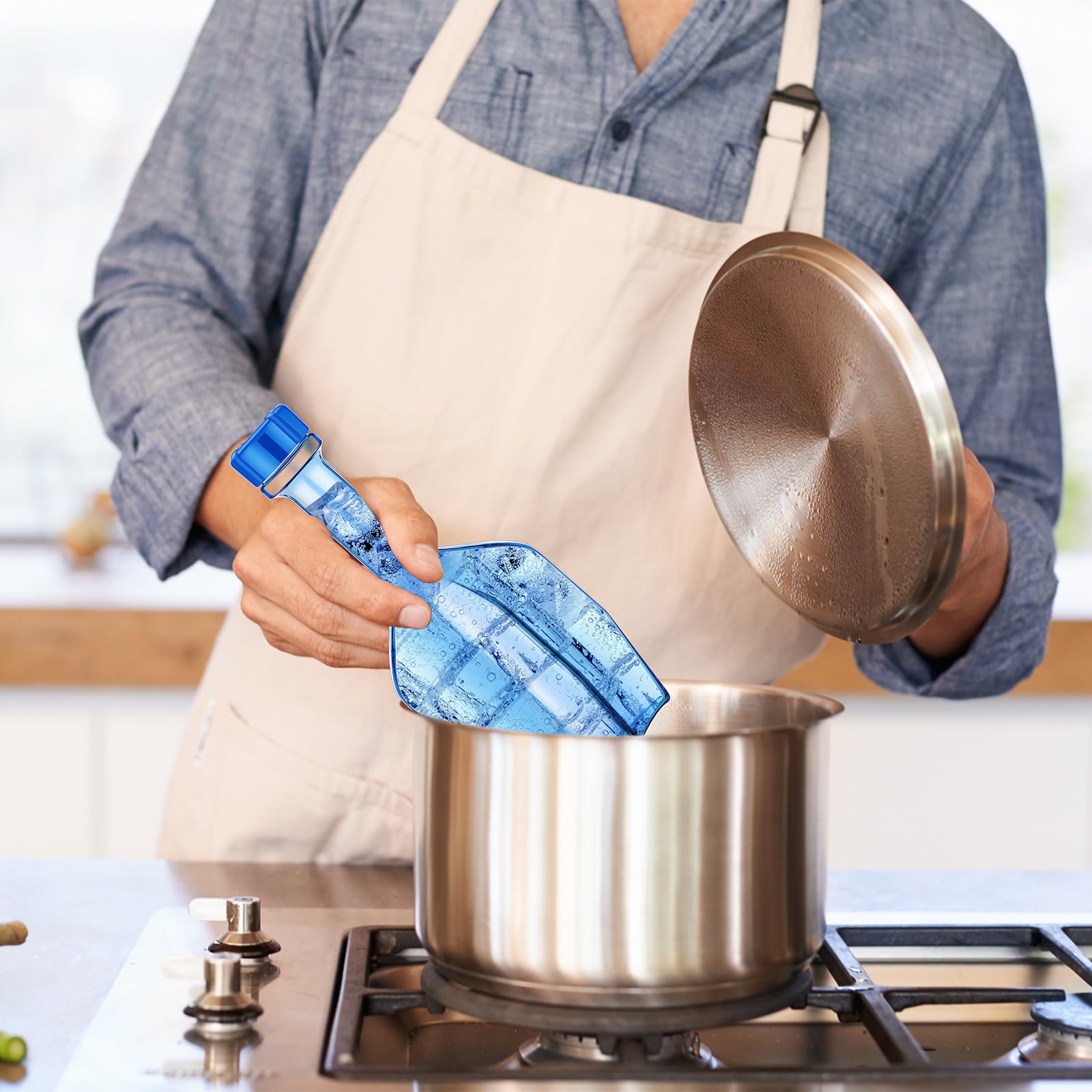 Blushtier 2 Packs Cold Paddle Chill Utensil for Chilling Soups Stews, Plastic Cold Paddle Blue Food Chilling Utensils for Other Hot Liquids in Restaurants and Kitchens, 51 oz
