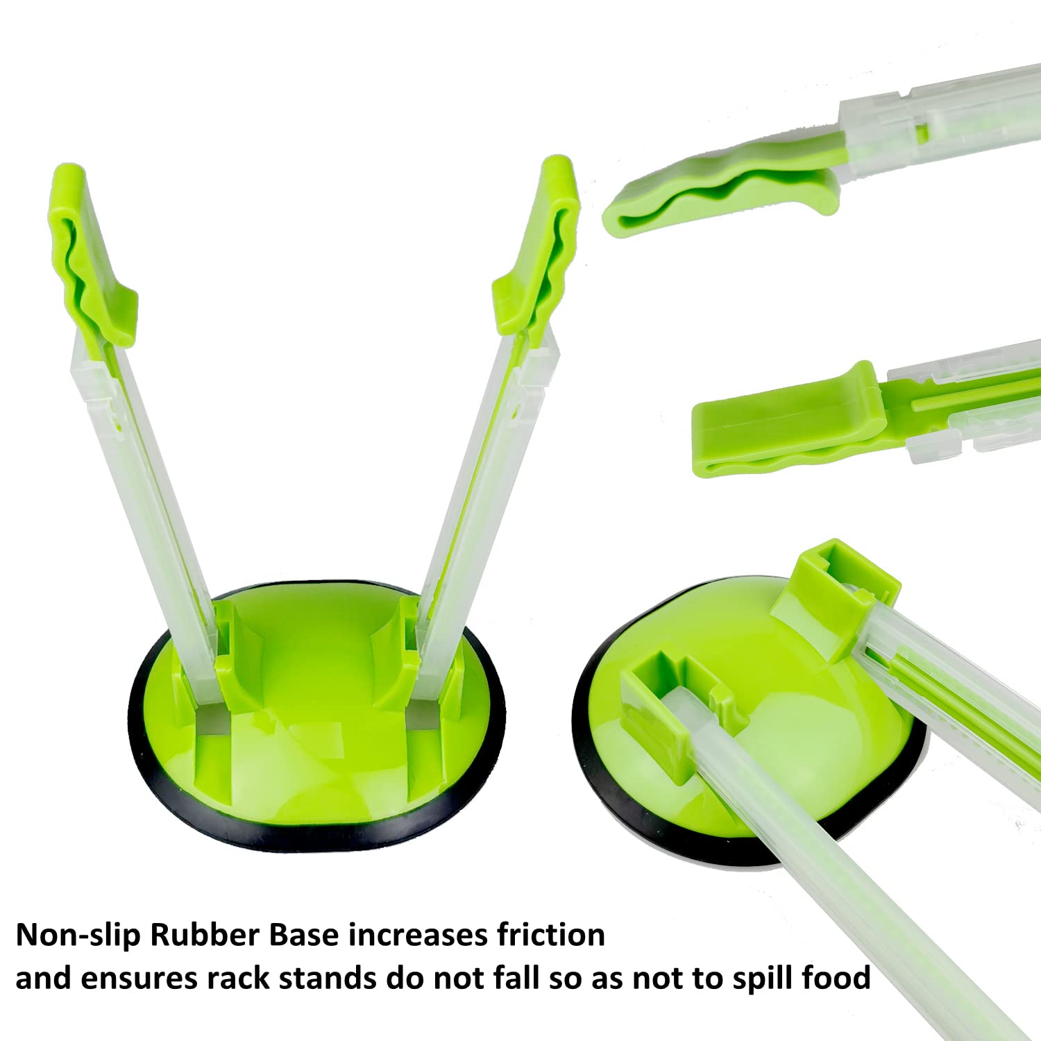 8 Pack Baggy Rack, Adjustable Plastic Freezer Bag Holder Stand, Zip Lock Bag Kitchen Gadget for Meal Planning