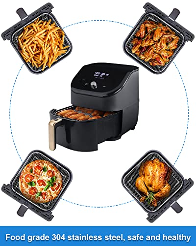Air Fryer Rack for Instant Vortex COSORI NUWAVE Air Fryer Oven- 304 Stainless Steel Three Stackable Dehydrator Rack Toast Rack Stand Accessories