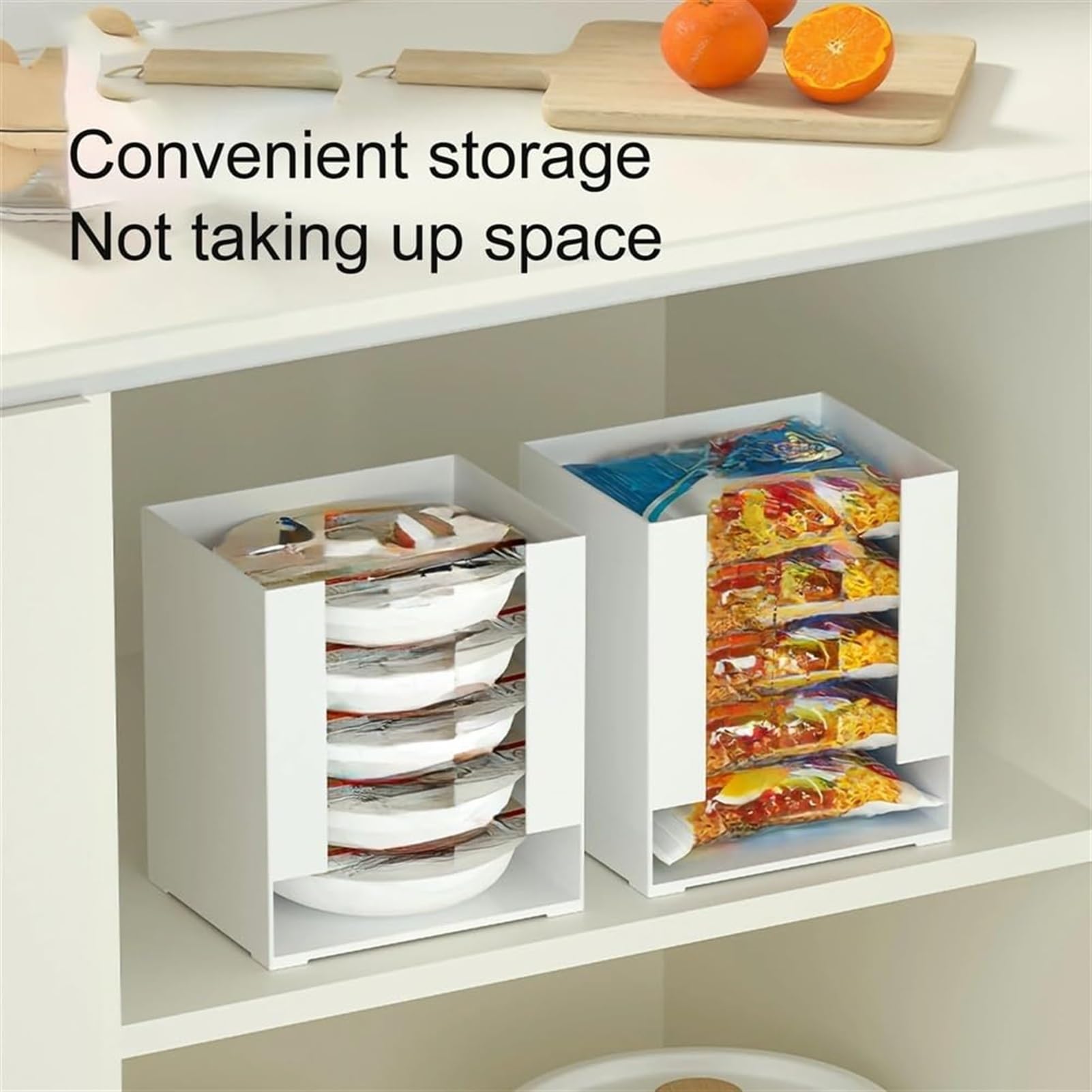 SHANSHUO Multi-Functional Instant Noodle Storage Box ,Kitchen Storage containers,Kitchen Organizer for Ramen Cups Perfect for Pantry Organization and Efficient Food Storage(Large)