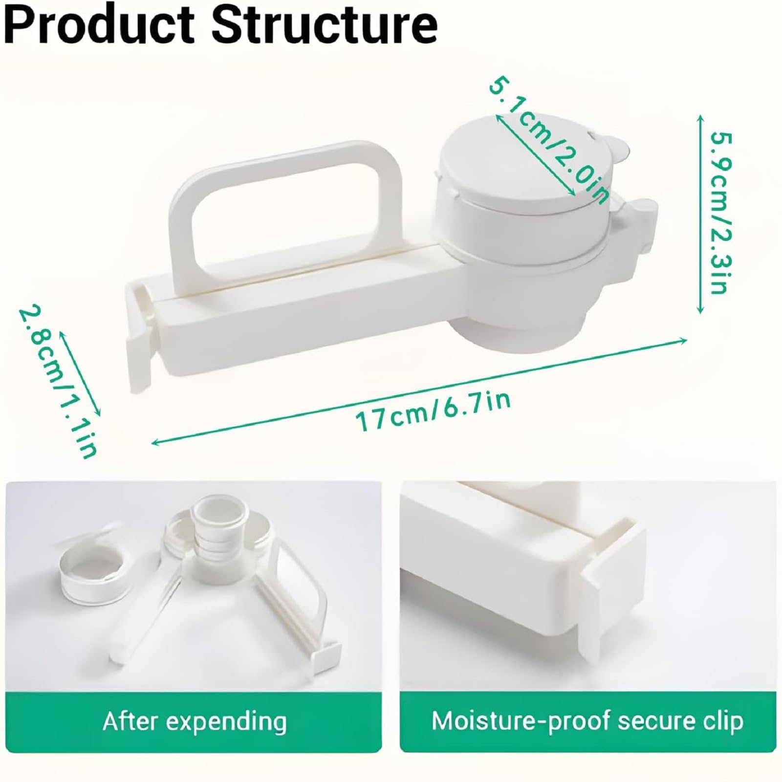 Food Bag Sealing Clip with Pour Spout, Bag Clips with Pour Spout, Chip Bag Clips, Versatile Food Clip with Spout for Cereal, Snacks, and More, Great Clips Bags for Kitchen (6 pcs)