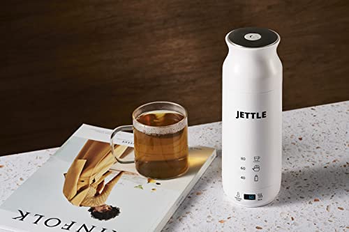 Jettle Electric Kettle - Travel Portable Heater for Coffee, Tea, Milk, Soup - Stainless Steel Travel Water Boiler tea pot with Temperature Control, LED, Automatic Power Off - 450ml, Kitchen Appliance