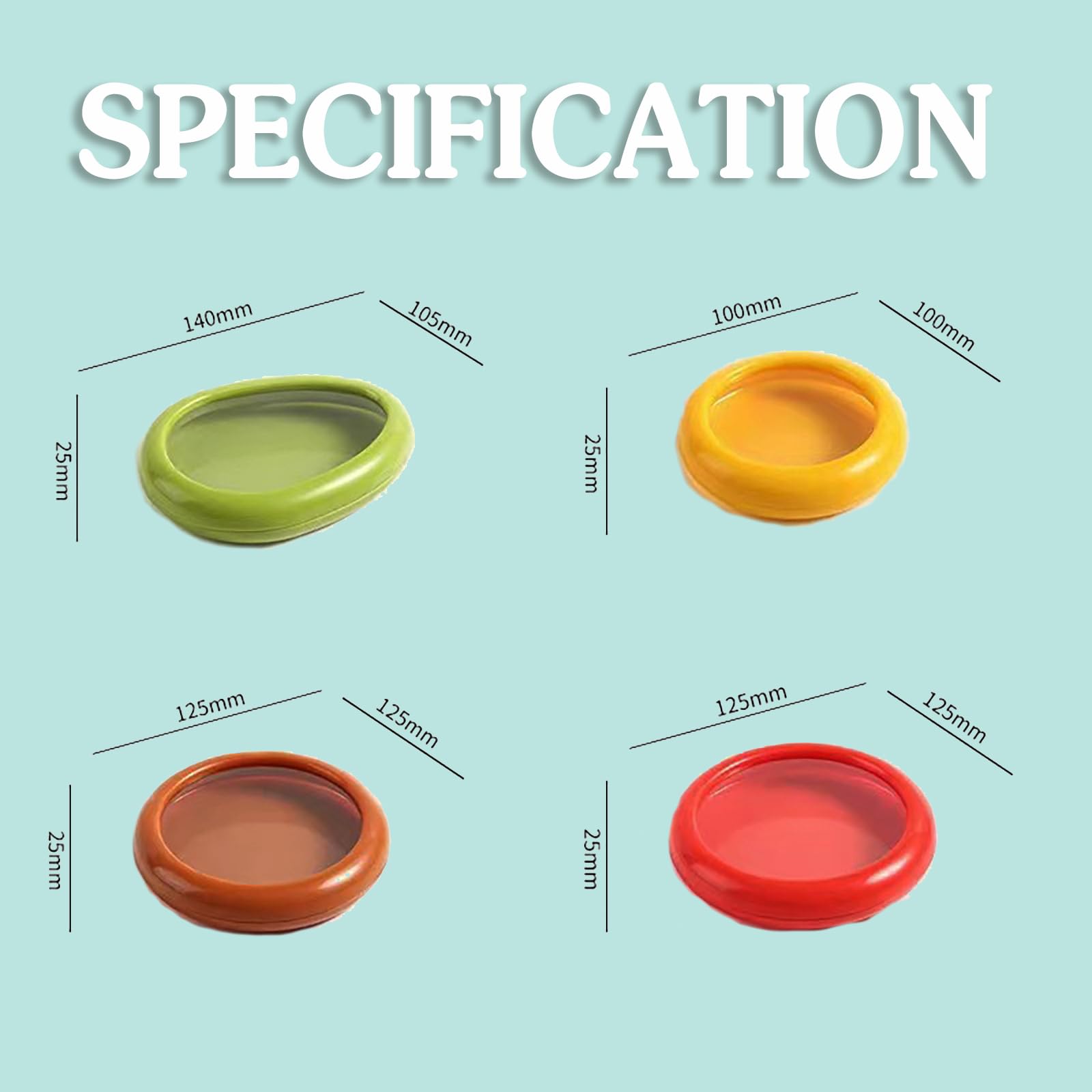 Silicone Fruit Storage Containers,4 Pcs Onion Storage Avocado Saver,Reusable Fruit and Vegetable Anti-Oxidation Storage Box,Lemon Storage Container For Fridge,Food Huggers