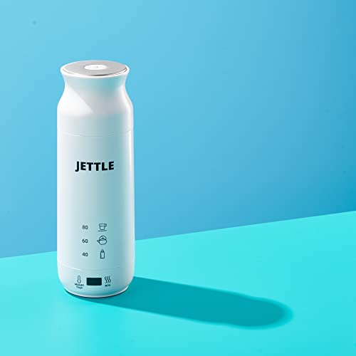 Jettle Electric Kettle - Travel Portable Heater for Coffee, Tea, Milk, Soup - Stainless Steel Travel Water Boiler tea pot with Temperature Control, LED, Automatic Power Off - 450ml, Kitchen Appliance