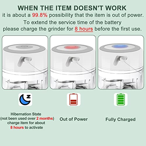 Electric-Herb-Grinder-Large-3.4oz-USB Rechargeable, 3.5'' Powerful Grinder for Dry and Fresh Herbs and Spices, Portable Waterproof, Better Control of Herb Coarseness, Practical and Muntifuctional Gift