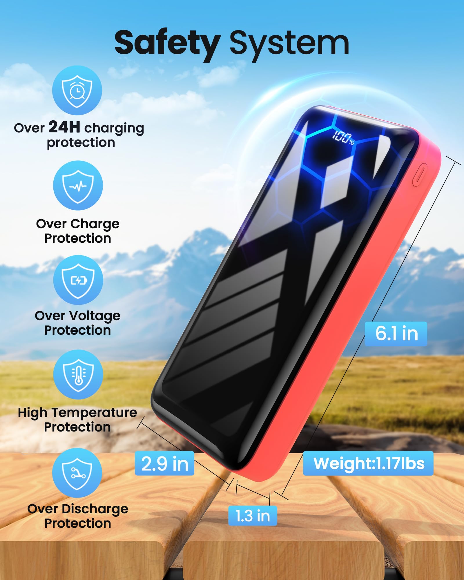 Portable Charger Power Bank 50000mAh, 22.5W Fast Charging Battery Pack, USB C Quick Charge 3 Outputs & 2 Inputs, LED Display, External Cell Phone Battery Bank for iPhone 16/15/14/13, Samsung, Android