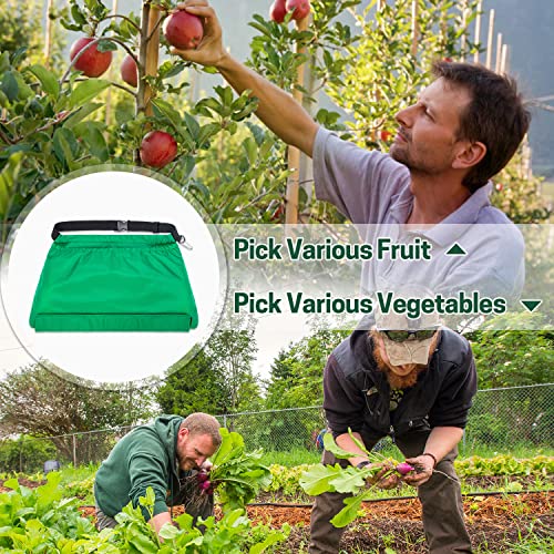 ESINGMILL Fruit Picking Bag,Quick Pour-out Harvest Garden Picking Apron Adjustable for Gardeners & Pickers