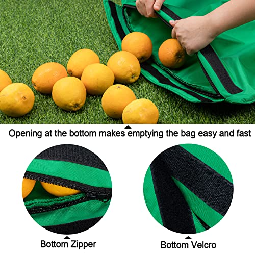 ESINGMILL Fruit Picking Bag,Quick Pour-out Harvest Garden Picking Apron Adjustable for Gardeners & Pickers