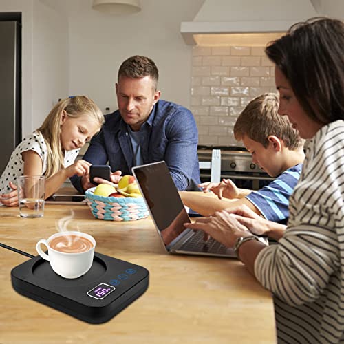 Coffee Mug Warmer - Cup Warmer for Desk Candle Warmer Automatic Shut Off, Smart Beverage Warmer with 3 Temperature Settings Touch Switch for Coffee, Water, Milk, Tea, Safely Use for Office/Home