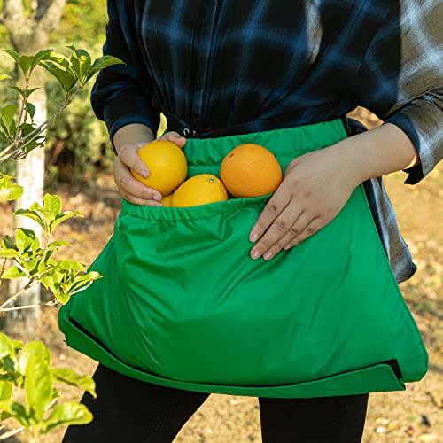 ESINGMILL Fruit Picking Bag,Quick Pour-out Harvest Garden Picking Apron Adjustable for Gardeners & Pickers