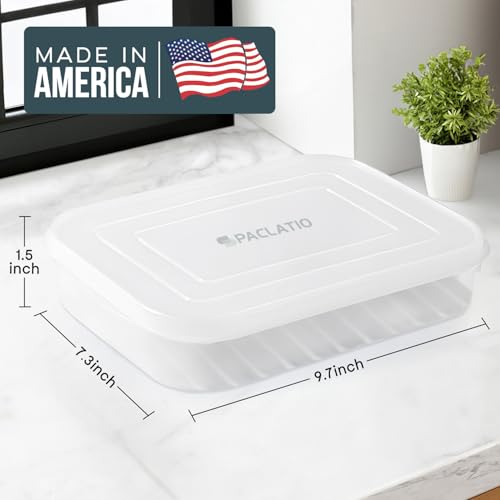 spaclatio 4 Pack Bacon Cheese Storage Container, Deli Meat Containers with Lids for Fridge, Plastic Airtight Cold Cuts Storage Containers for Fridge, Food Storage Container