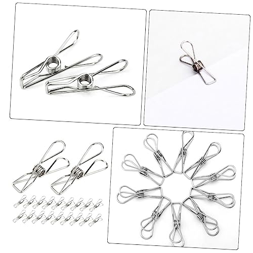 OHPHCALL 20pcs Large Metal Book Clasp Chip Clips Storage Binder Clips for Food Packaging Reusable Snack Bag Clips Sealing Clips for Food Packages Multi-Functional Kitchen Supplies