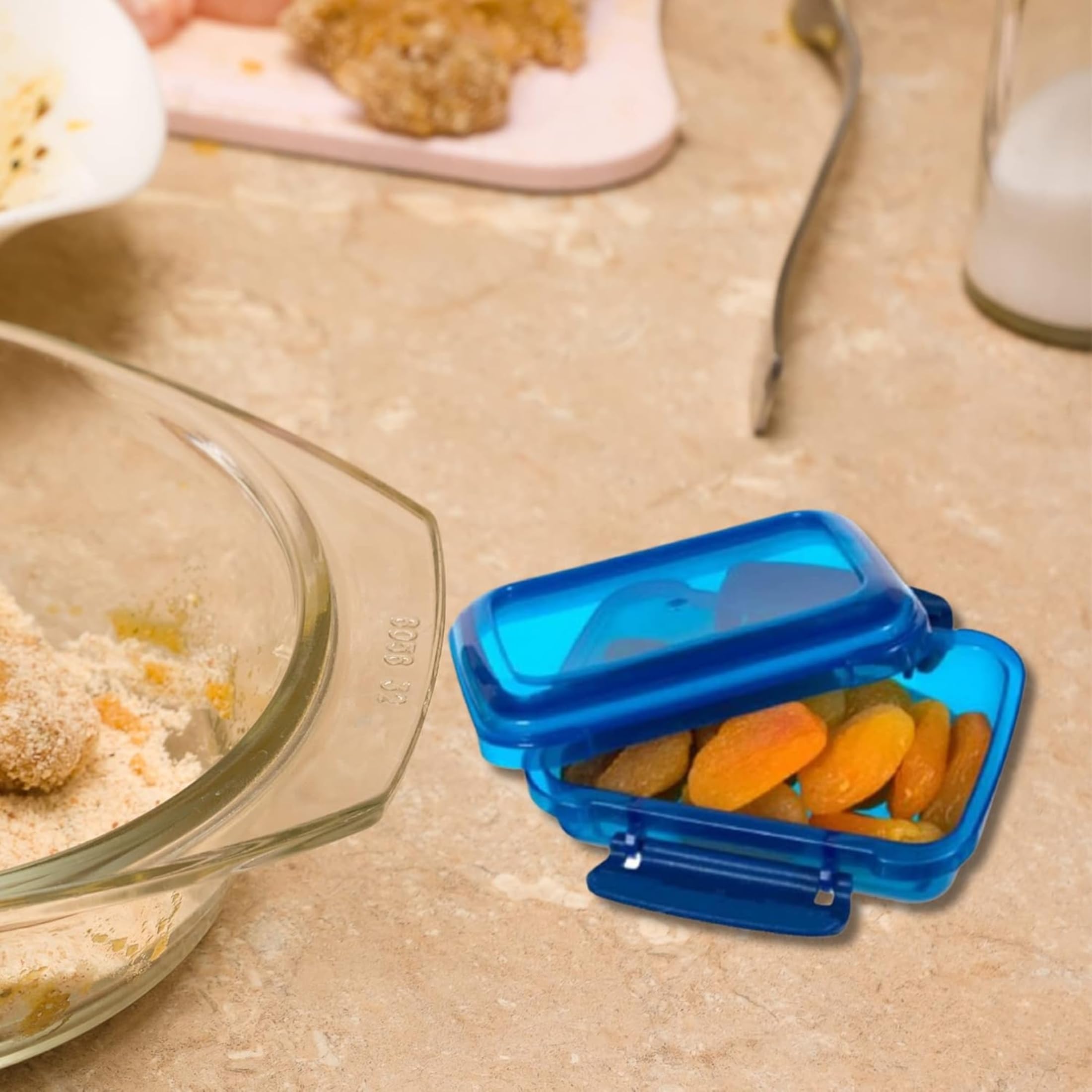 Generic TightSeal Translucent Food Containers with Clip-Lock Lids, 3Cts-Pack (Color May Vary) Food Freshness Organization Portability Meals on the Go Stackable Design Pack of 3 w/Bonus BFL Tote Bag