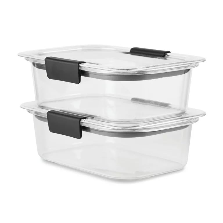 Brilliance Food Storage Rubbermaid Containers, 3.2 Cups, BPA Free, Airtight Lids, Ideal for Lunch, Meal Prep & Leftovers, Set of 2