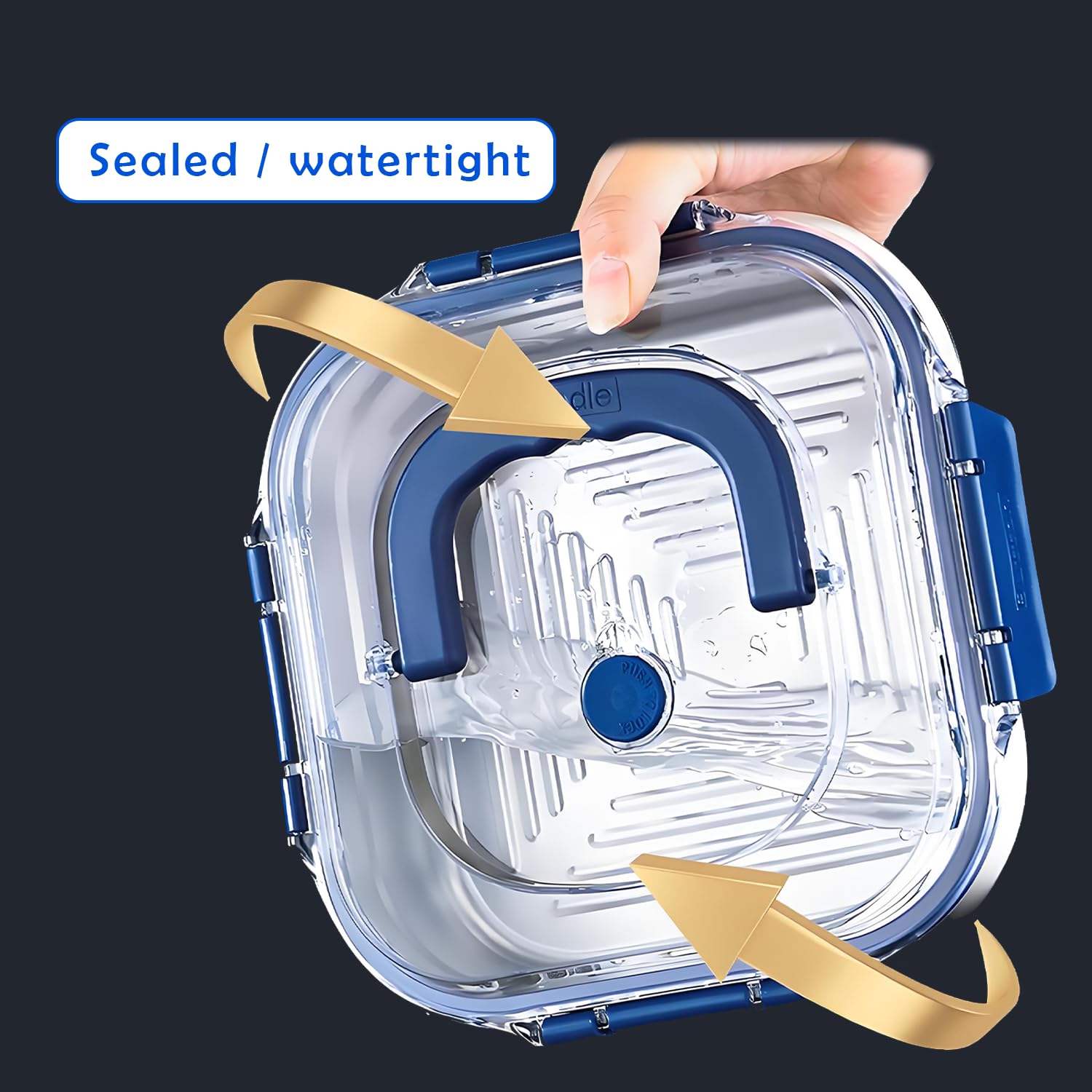 podafu stainless steel food containers with lids,Extra-thick type,HEAT-RESISTING,with 4 Locking Tabs, Microwave, Dishwasher, and Freezer Safe