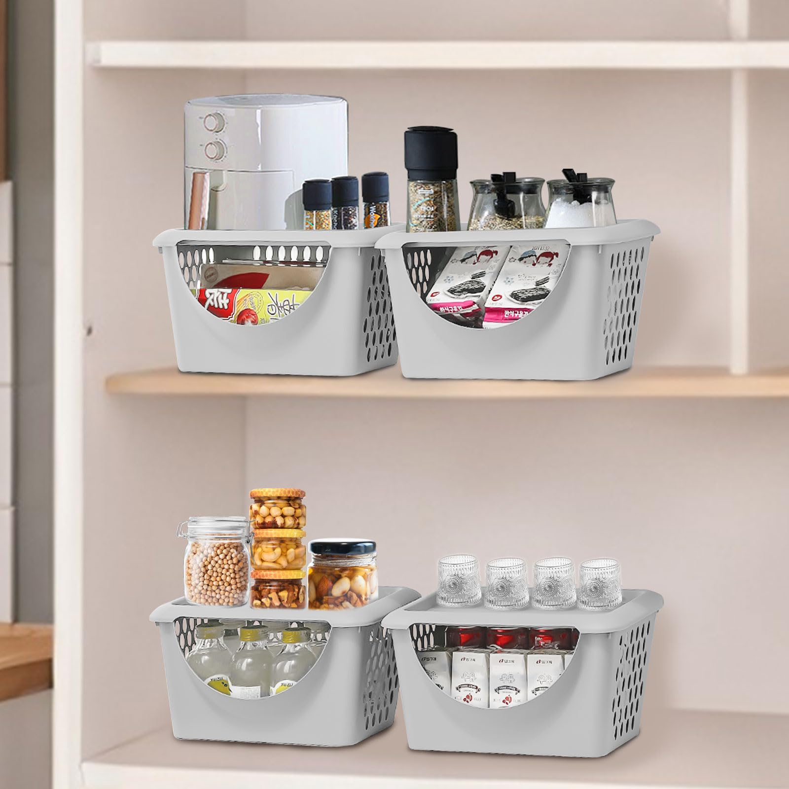 Leilifre Onion and Potato Storage Bins with Lid(176oz) 3 Set Onion Holder Storage, Potato Bins for Kitchen Pantry Storage Bins Basket for Kitchen Pantry Organizers