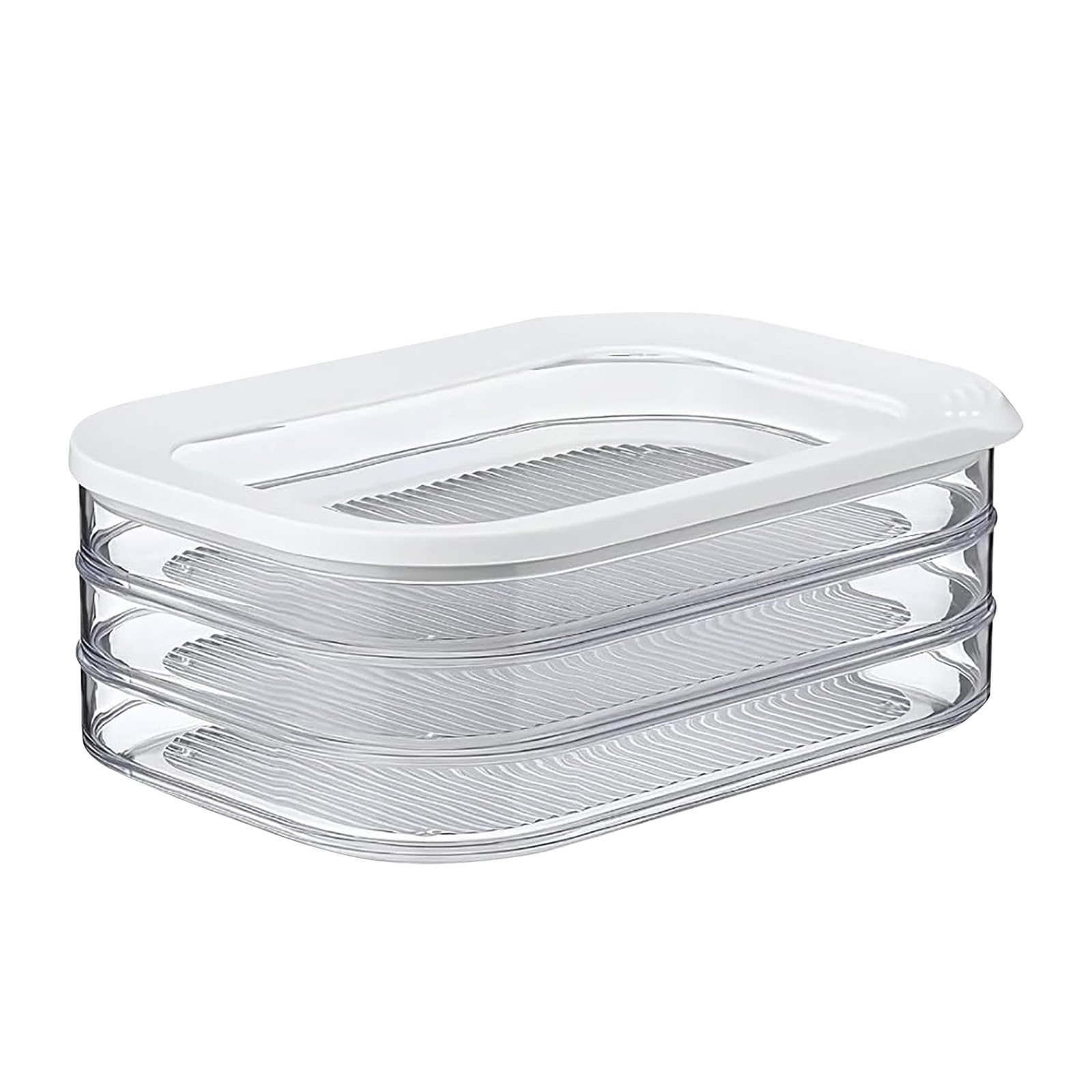 Generic Meat Container for Fridge, Lunch Meat Container, Bacon Keeper, Stackable Food Storage Boxes with Lid, Meal Prep Containers, for Cold Cuts, Salami, Deli, Lunch Meat, BPA Free, Clear