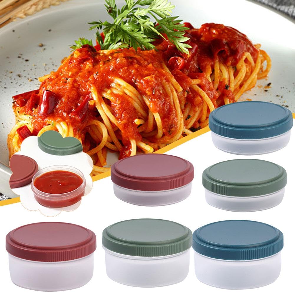 KKwercv Salad Dressing Containers, Small Condiment Containers with Leakproof Lids, Salad Dressing Container to Go, Reusable Sauce Containers, Food Cups for Lunch Picnic Travel