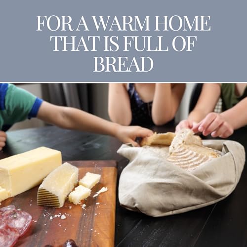 Carly's Place Sourdough Bread Bags - 2 Pack Linen Bread Bag for Bread Storage of Homemade Bread, Easy to Wash, Keeps Bread Fresh Longer, Modern Kitchen Design
