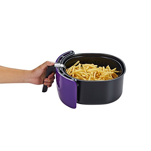 GoWISE USA 5.8-Quart Programmable 8-in-1 Air Fryer XL + Recipe Book (Plum)