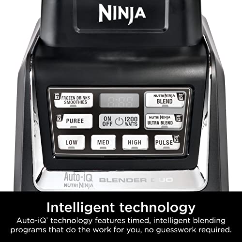 Nutri Ninja BL642 Personal and Countertop Blender with 1200-Watt Auto-iQ Base, 72-Ounce Pitcher, and 18, 24, and 32-Ounce Cups with Spout Lids