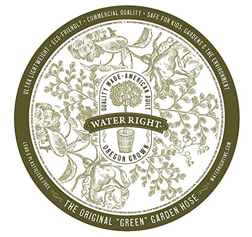 Water Right 300 Series (3/8") Coil Garden Hose, Drinking Water Safe, 25-Foot, Lead-Free Brass Fittings, Rosemary