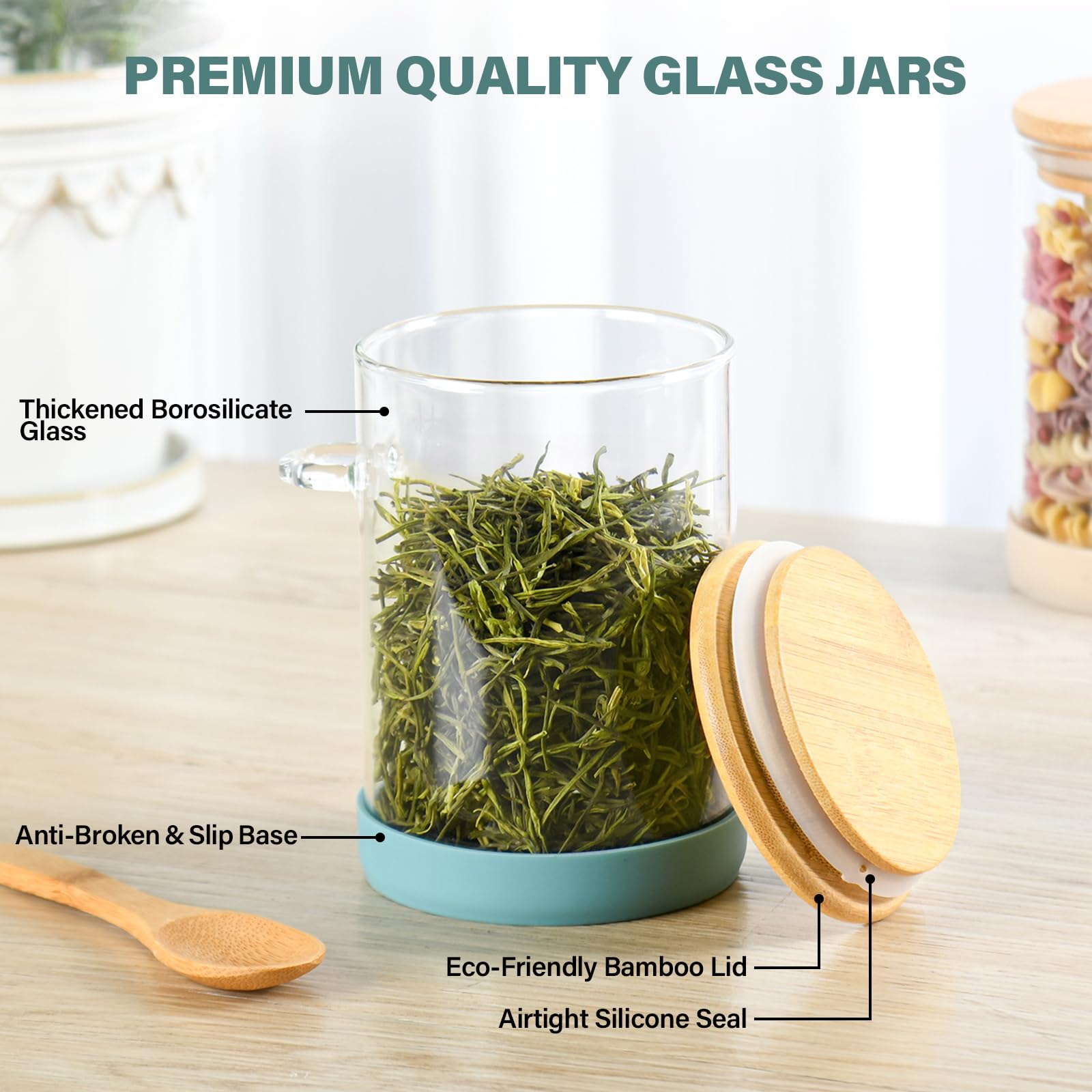 CHEODIN Overnight Oats Containers with Lids,16oz Overnight Oats Jars, 6Pack Oatmeal Cups,Meal Prep Containers,Glass Meal Prep Containers with Lids