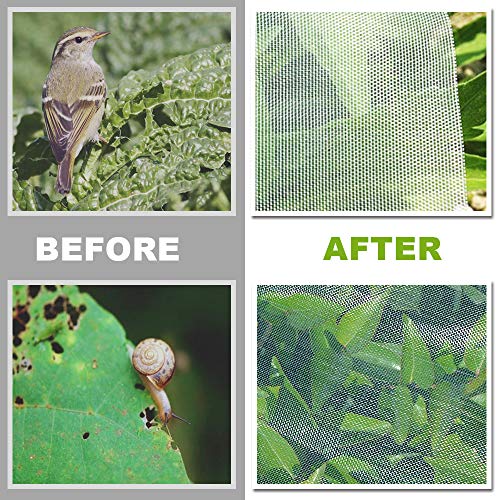 YBB Bug Insect Garden Barrier Netting Plant Cover, Thicken Mosquito Bird Screen Hunting Blind Garden Mesh Net for Protect Plant Fruits Flower (13.12'x6.56')