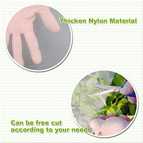 YBB Bug Insect Garden Barrier Netting Plant Cover, Thicken Mosquito Bird Screen Hunting Blind Garden Mesh Net for Protect Plant Fruits Flower (13.12'x6.56')