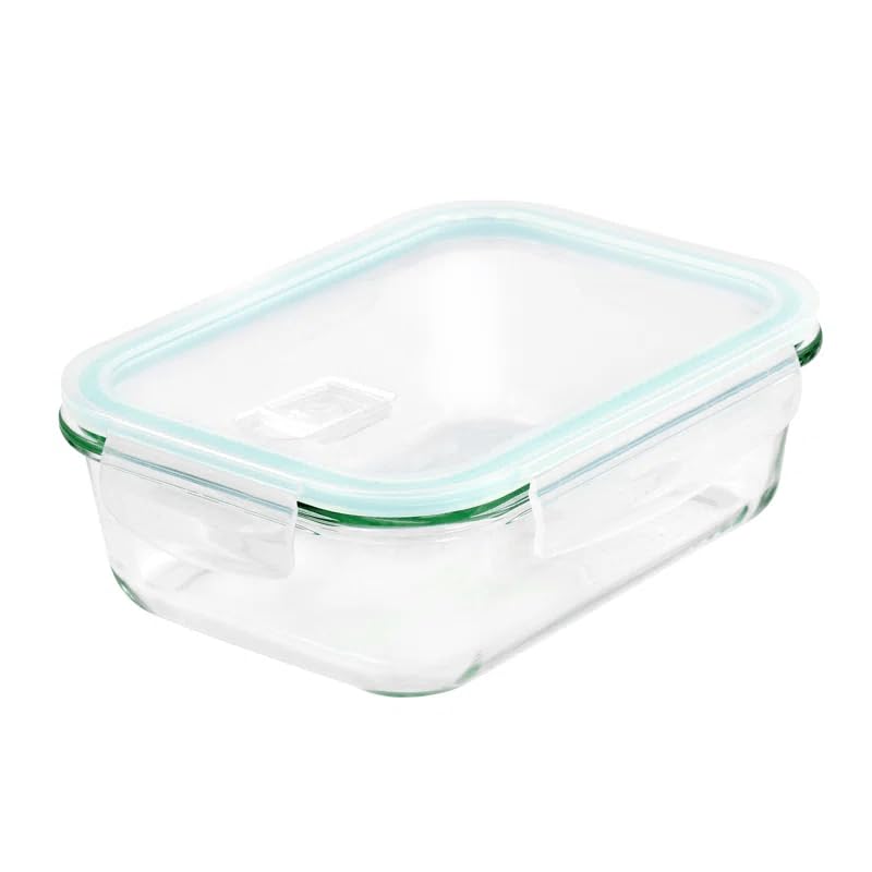 Martha Stewart Rectangular Glass Containers With Snap Lids, Set of 3